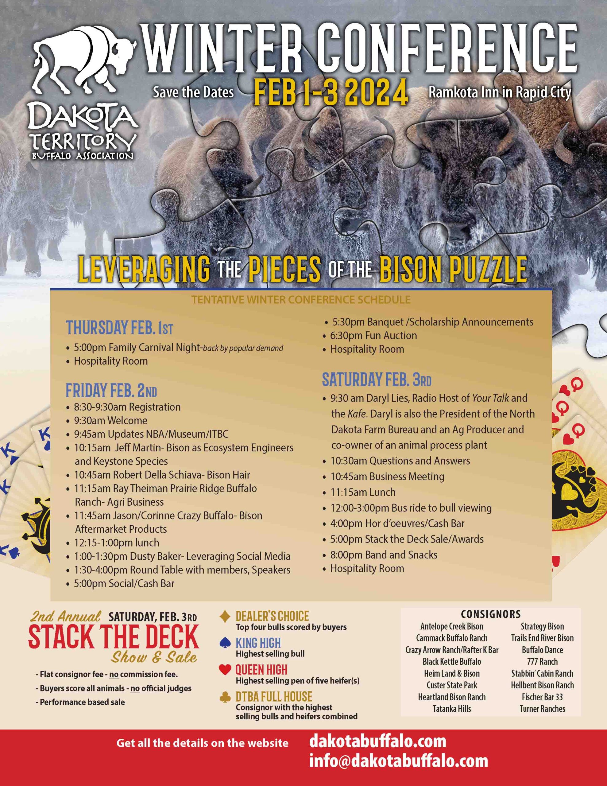 2024 DTBA Winter Conference - Dakota Territory Buffalo Association